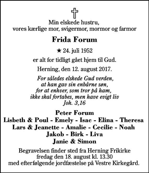 Frida Forum | Dødsannoncer i Danmark