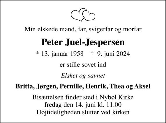 Peter Juel-Jespersen | Dødsannoncer i Danmark
