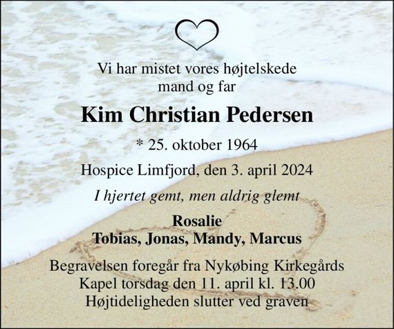 Kim Christian Pedersen | Dødsannoncer i Danmark