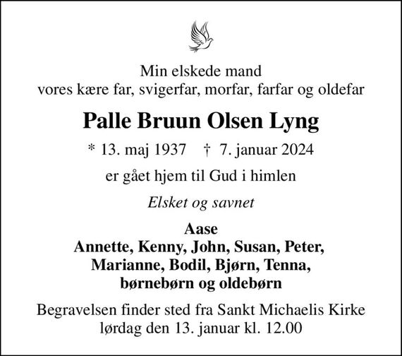 Palle Bruun Olsen Lyng | Dødsannoncer i Danmark