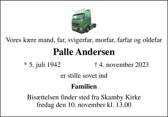 Palle Andersen | Dødsannoncer i Danmark
