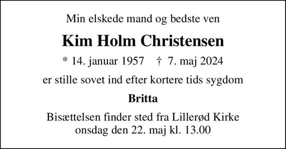 Kim Holm Christensen | Dødsannoncer i Danmark