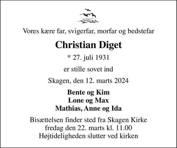 Christian Diget | Dødsannoncer i Danmark