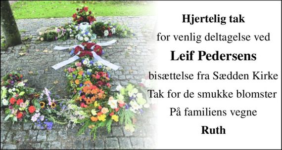Leif Pedersen | Dødsannoncer i Danmark