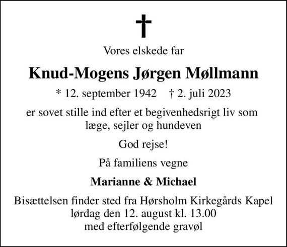 Knud-Mogens Jørgen Møllmann | Dødsannoncer i Danmark