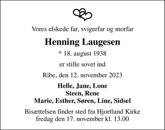 Henning Laugesen | Dødsannoncer i Danmark