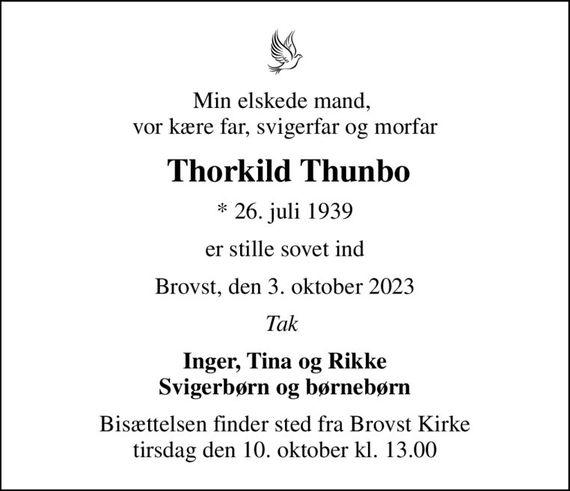 Hans Thorkild Thunbo | Dødsannoncer i Danmark