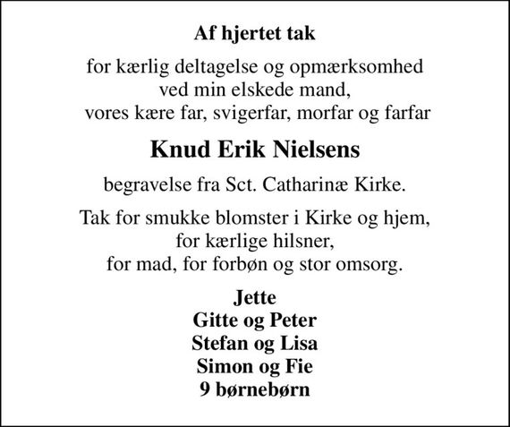 Knud Erik Nielsen | Dødsannoncer i Danmark