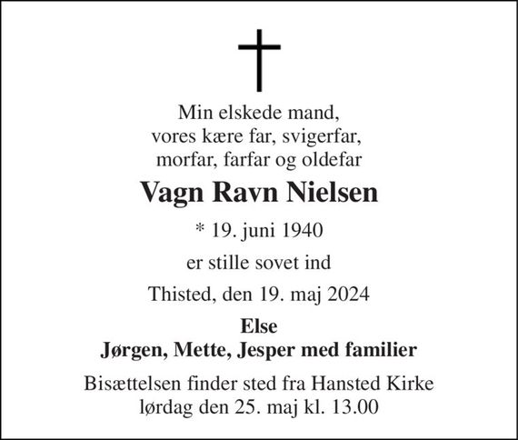 Vagn Ravn Nielsen | Dødsannoncer i Danmark