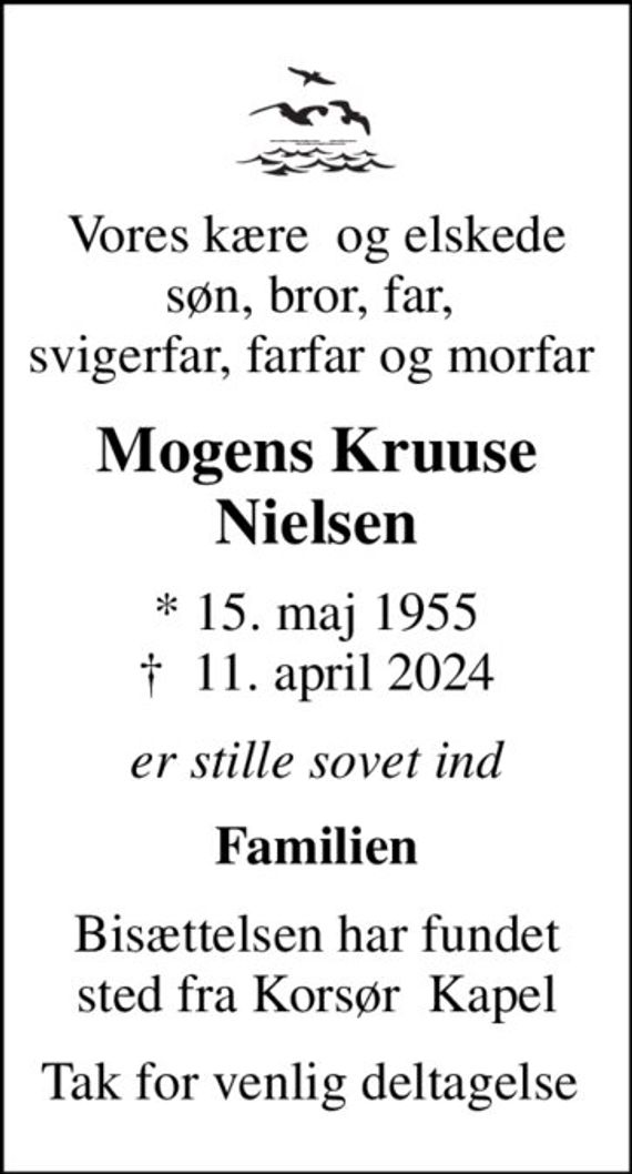 Mogens Kruuse Nielsen | Dødsannoncer i Danmark