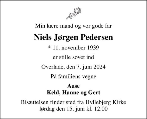 Niels Jørgen Pedersen | Dødsannoncer i Danmark