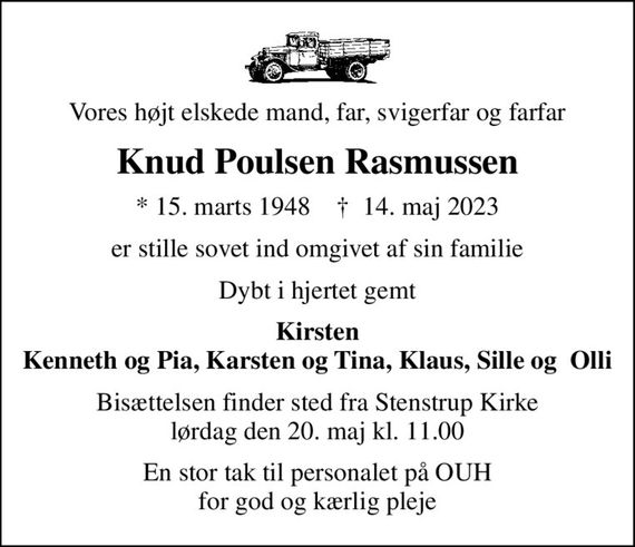 Knud Poulsen Rasmussen | Dødsannoncer i Danmark