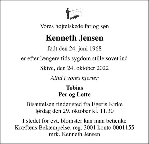 Kenneth Jensen | Dødsannoncer i Danmark