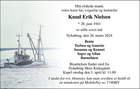 Knud Erik Nielsen | Dødsannoncer i Danmark