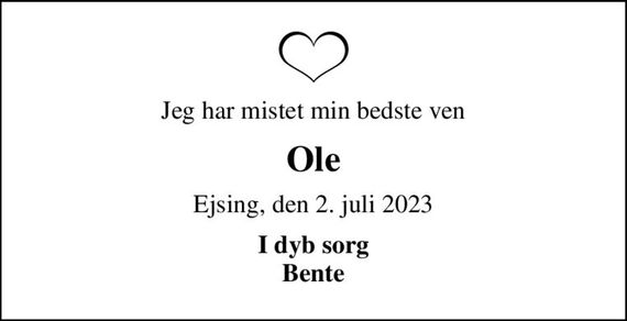 Ole Jensen | Dødsannoncer i Danmark