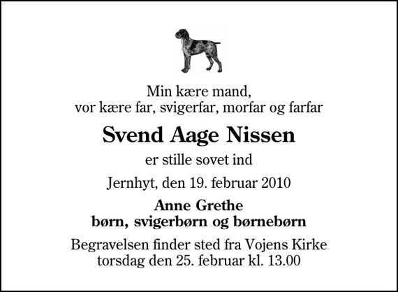 Svend Aage Nissen | Dødsannoncer i Danmark