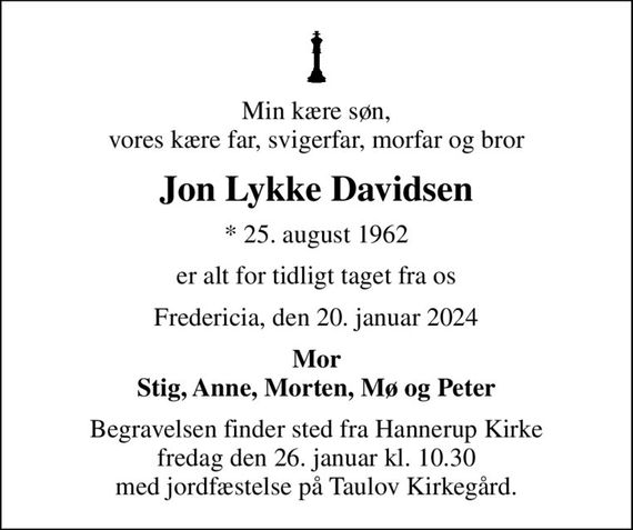 Jon Lykke Davidsen | Dødsannoncer i Danmark