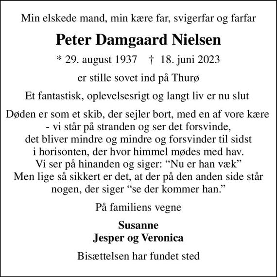 Peter Damgaard Nielsen | Dødsannoncer i Danmark