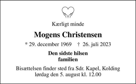 Mogens Christensen | Dødsannoncer i Danmark