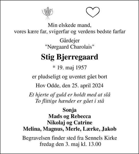 Stig Bjerregaard | Dødsannoncer i Danmark