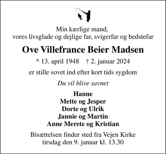 Ove Villefrance Beier Madsen | Dødsannoncer i Danmark