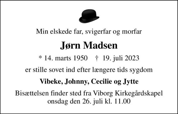 Jørn Madsen | Dødsannoncer i Danmark