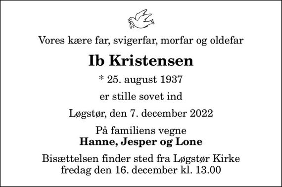 Ib Kristensen | Dødsannoncer i Danmark