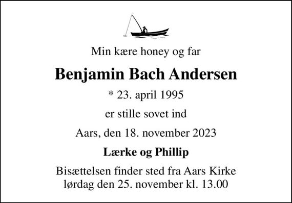 Benjamin Bach Andersen | Dødsannoncer i Danmark