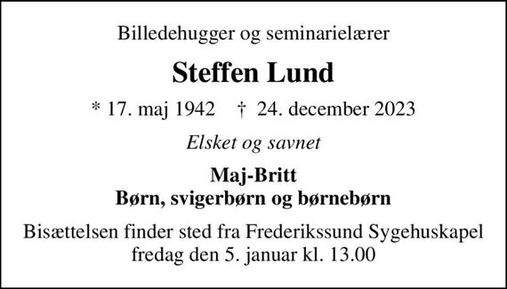 Steffen Lund | Dødsannoncer i Danmark